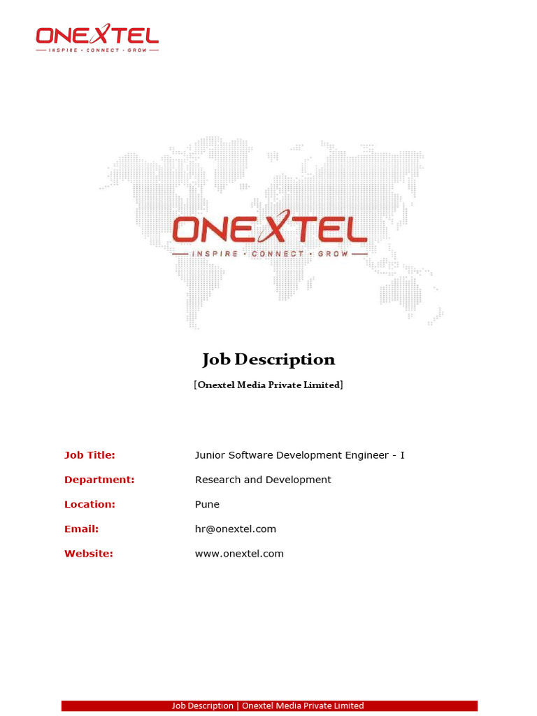 Junior Software Engineer Job Opening at Onextel | PDF | Computer Programming | Software Engineering