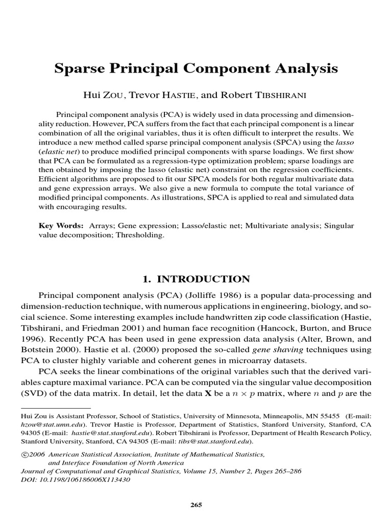 04_sparsePCA | PDF | Principal Component Analysis | Linear Regression