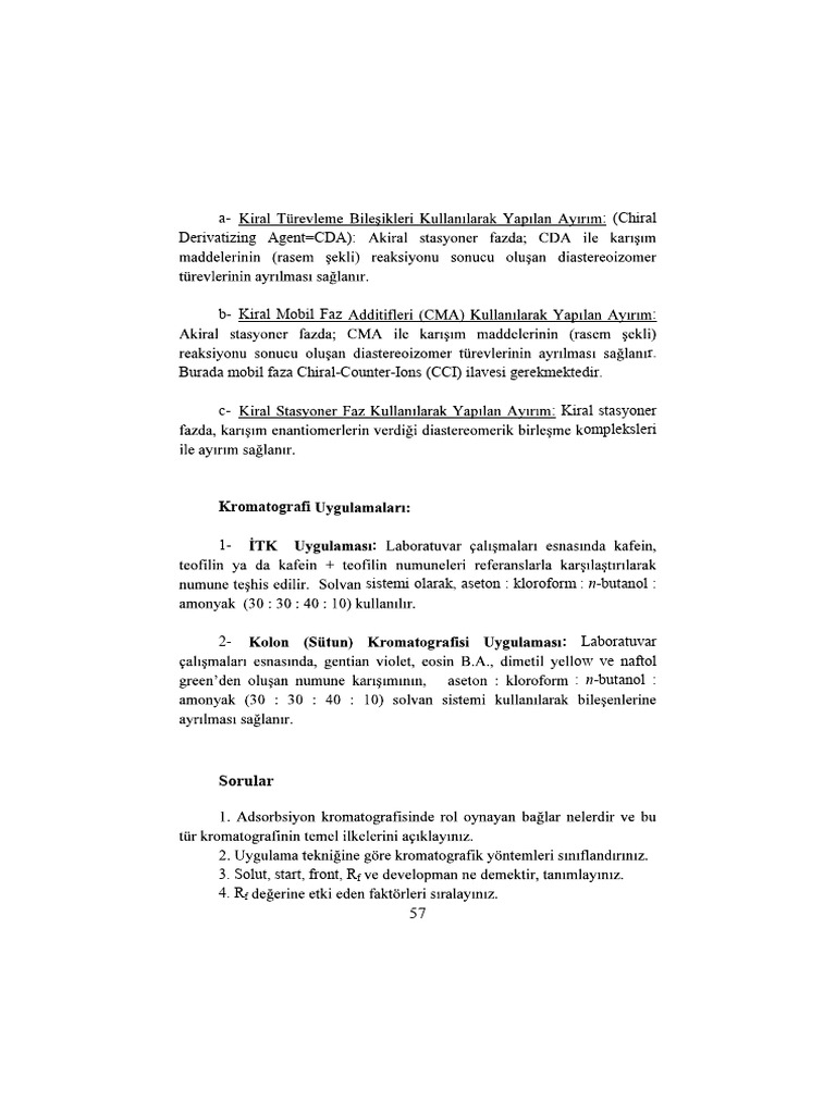 Kromatografi Uygulama | PDF