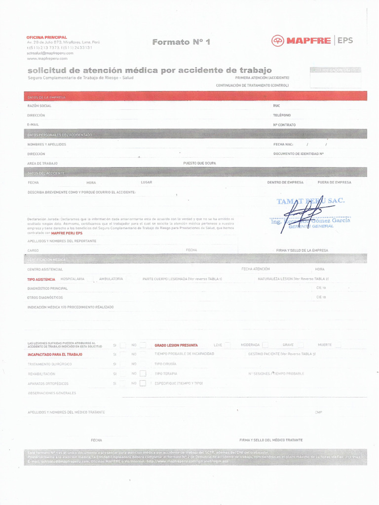 Formato Mapfre | PDF