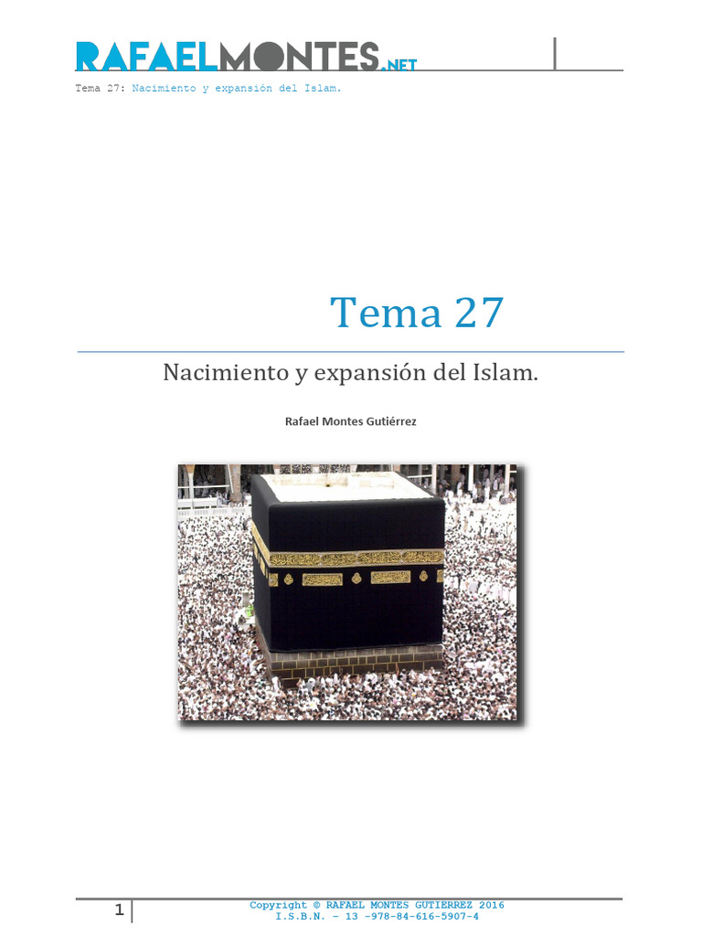 Tema 27 Nacimiento y Expansion Del Islam | PDF | Ali | Mahoma