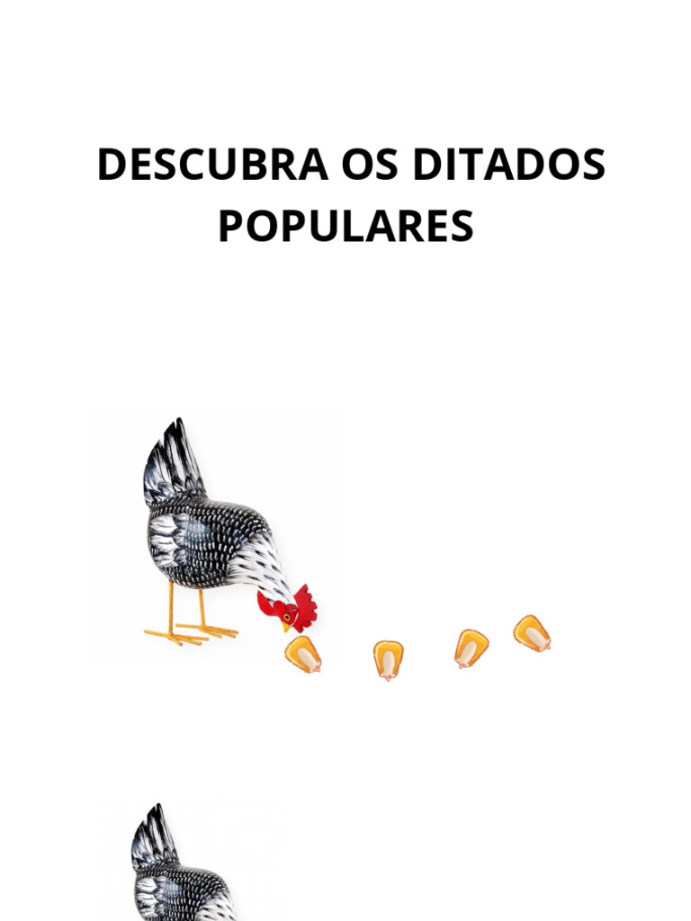 Descubra Os Ditados Populares | PDF