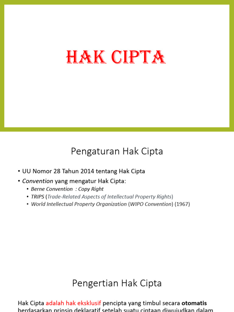 Panduan Lengkap Hak Cipta Indonesia | PDF