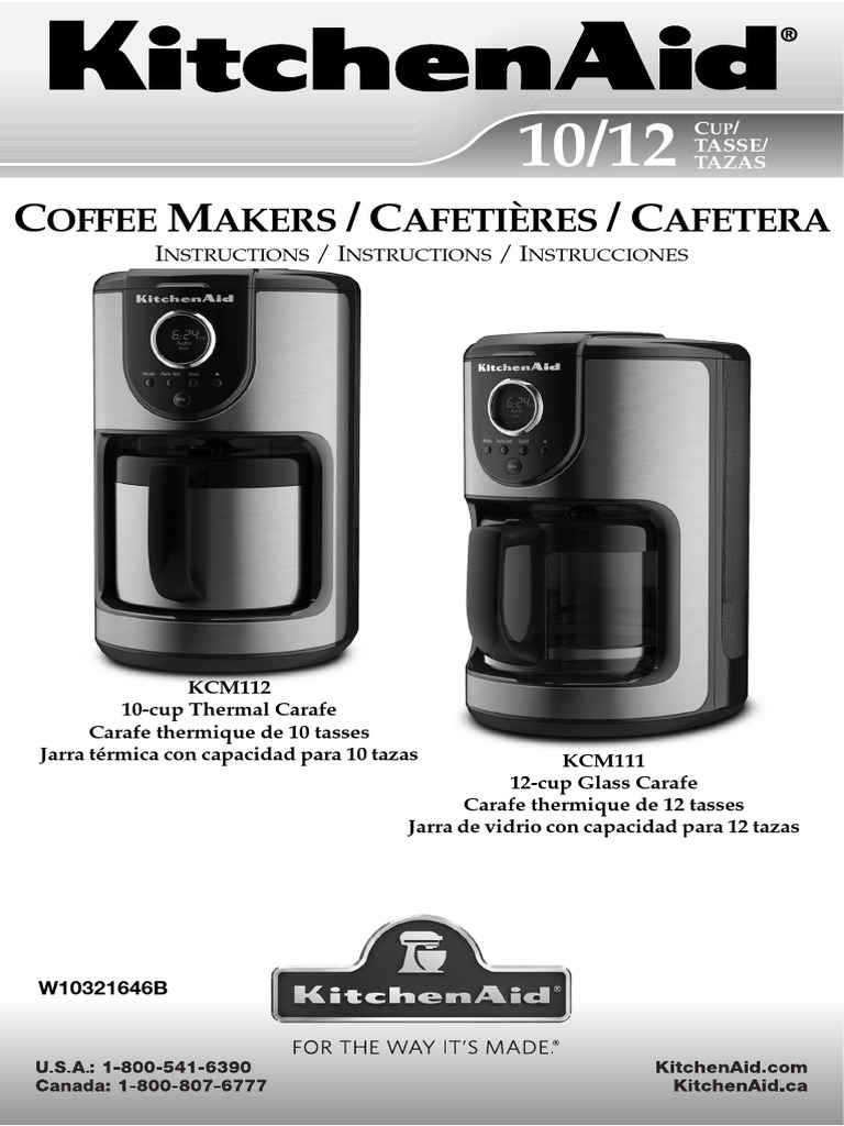 KitchenAid KCM111OB Coffee Machine | PDF | Coffee | Drink