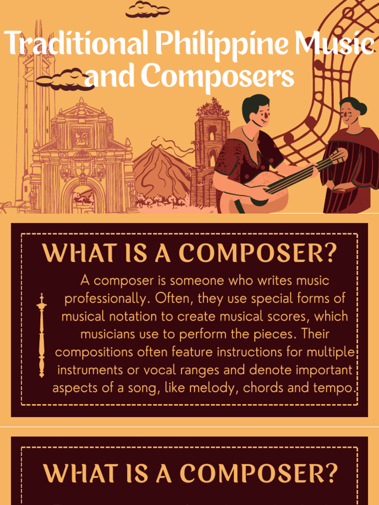 Traditional Philippine Music Composer LESSON 1 MUSIC 3RD | PDF ...