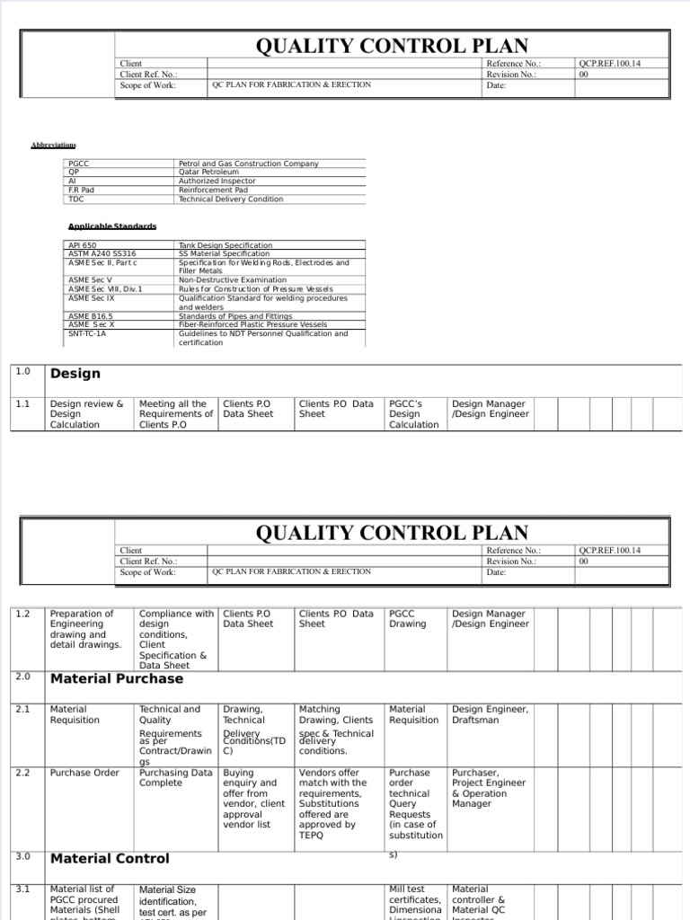 ITP for-fabrication-erection-2016 | PDF