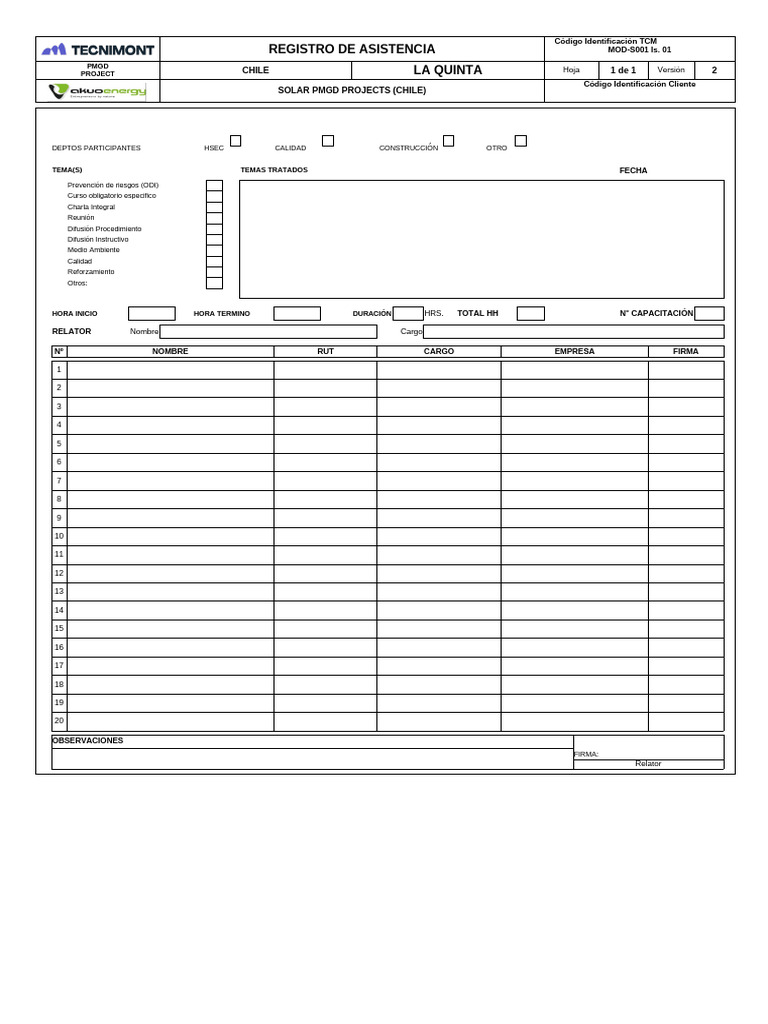 1 CAPACITACION MOD-S001-E - Is.02 | PDF