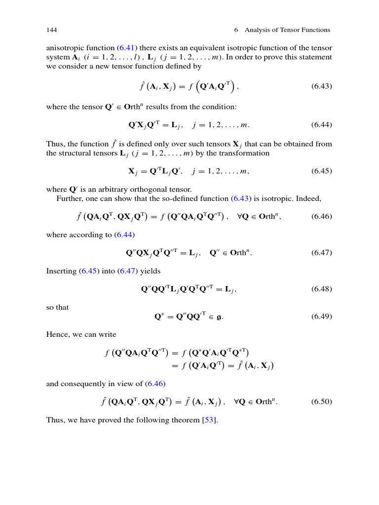 Tensor Function Analysis and Derivatives | PDF | Tensor | Function ...
