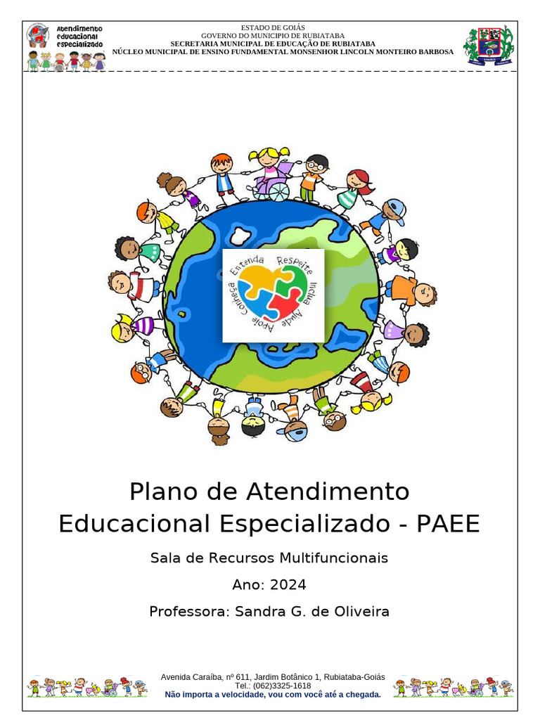 Plano de Atendimento Educacional Inclusivo | PDF | Pedagogia | Comunicação