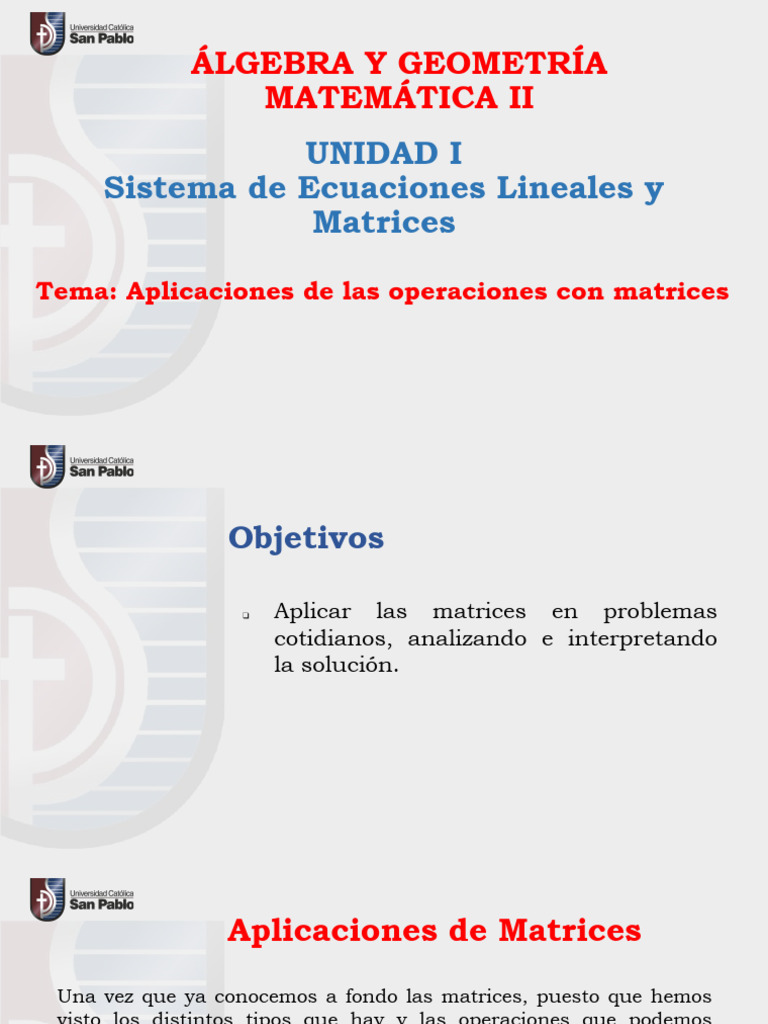 2 APLICACIONES DE LAS OPERACIONES CON MATRICES | PDF | Matriz (Matemáticas) | Matemáticas