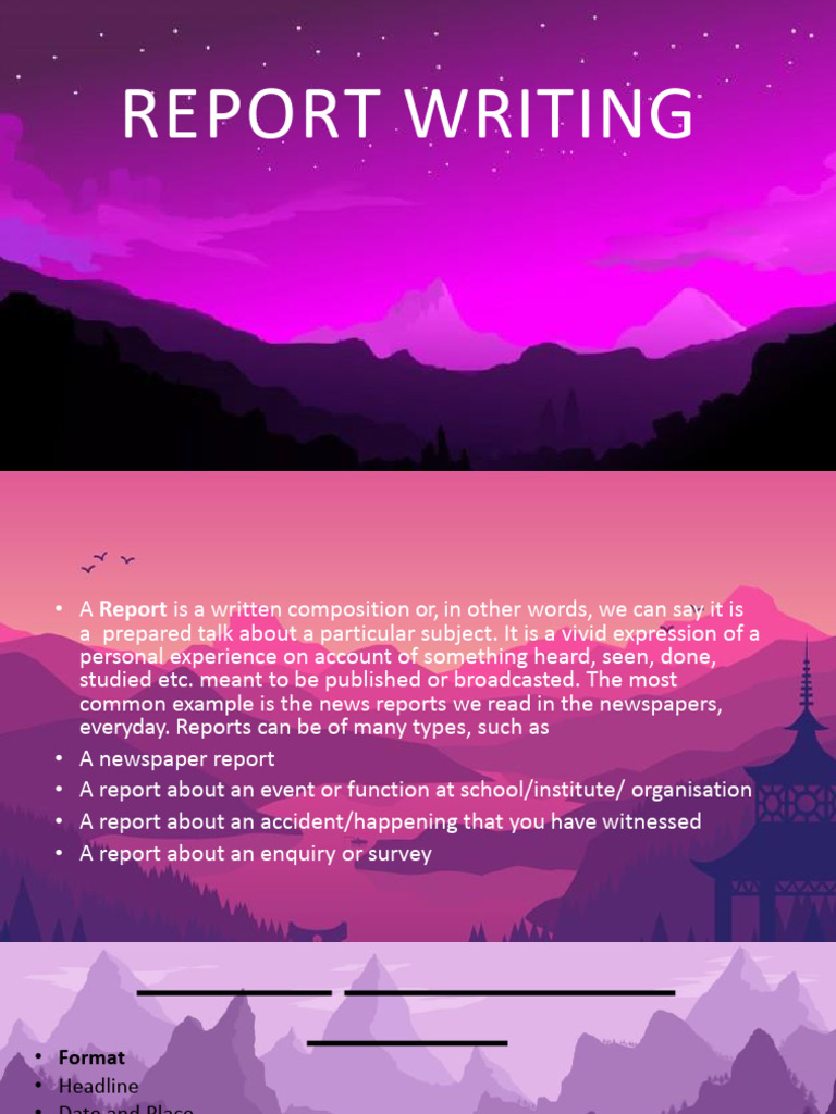 Report Writing Class Xii 1-1 | PDF