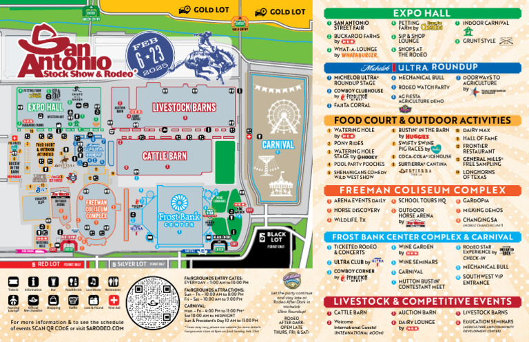 2025 SA Rodeo Grounds Map | PDF | Cowboys | Livestock