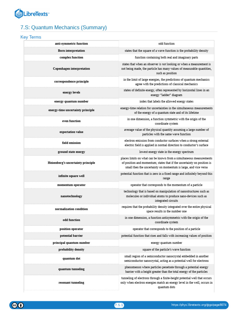 Quantum Mechanics Overview and Key Concepts | PDF | Quantum Tunnelling ...