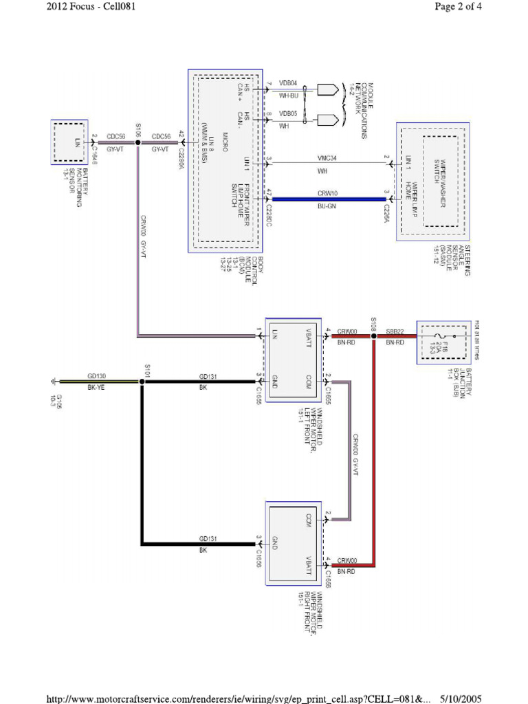 Focus Wipers Diagram | PDF