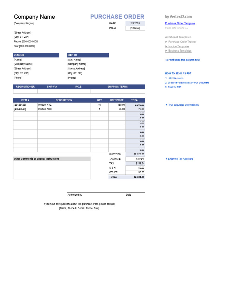 Purchase Order - PurchaseOrder | PDF | Computing