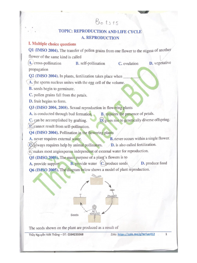 Topic Reproduction and Life Cycle | PDF