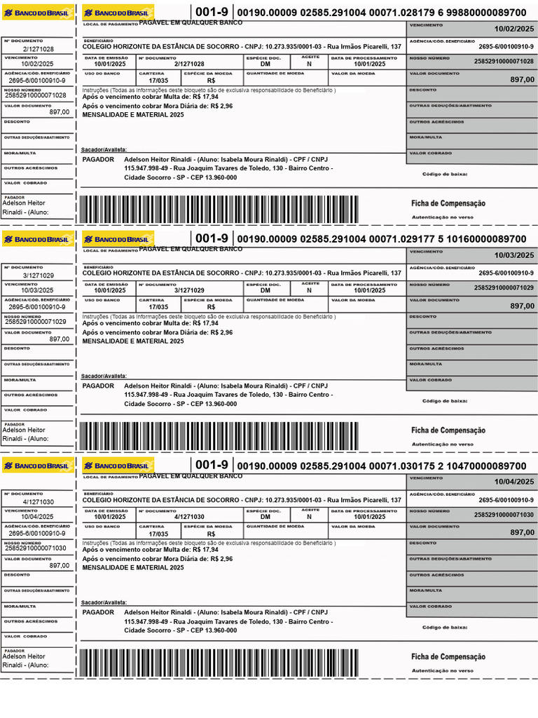 Meu Reals Boletos | PDF | Tecnologia bancária | Bancos