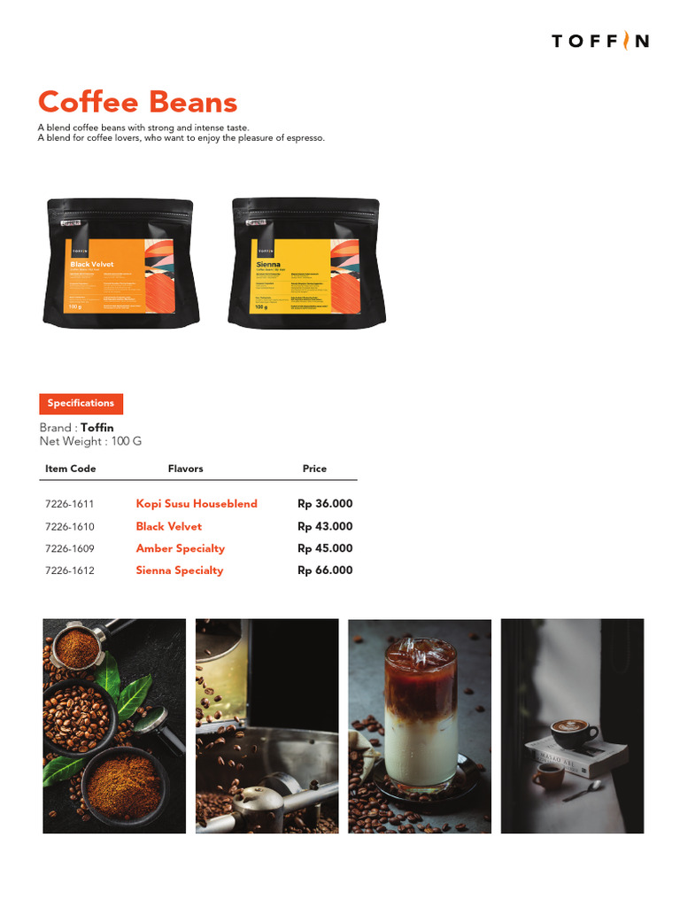 Price List TOFFIN For Ingredients For Home | PDF