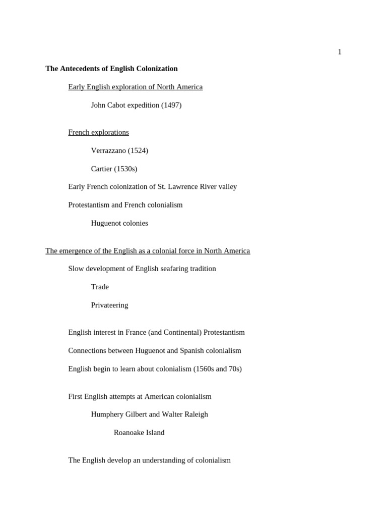 Early English and French Colonization | PDF