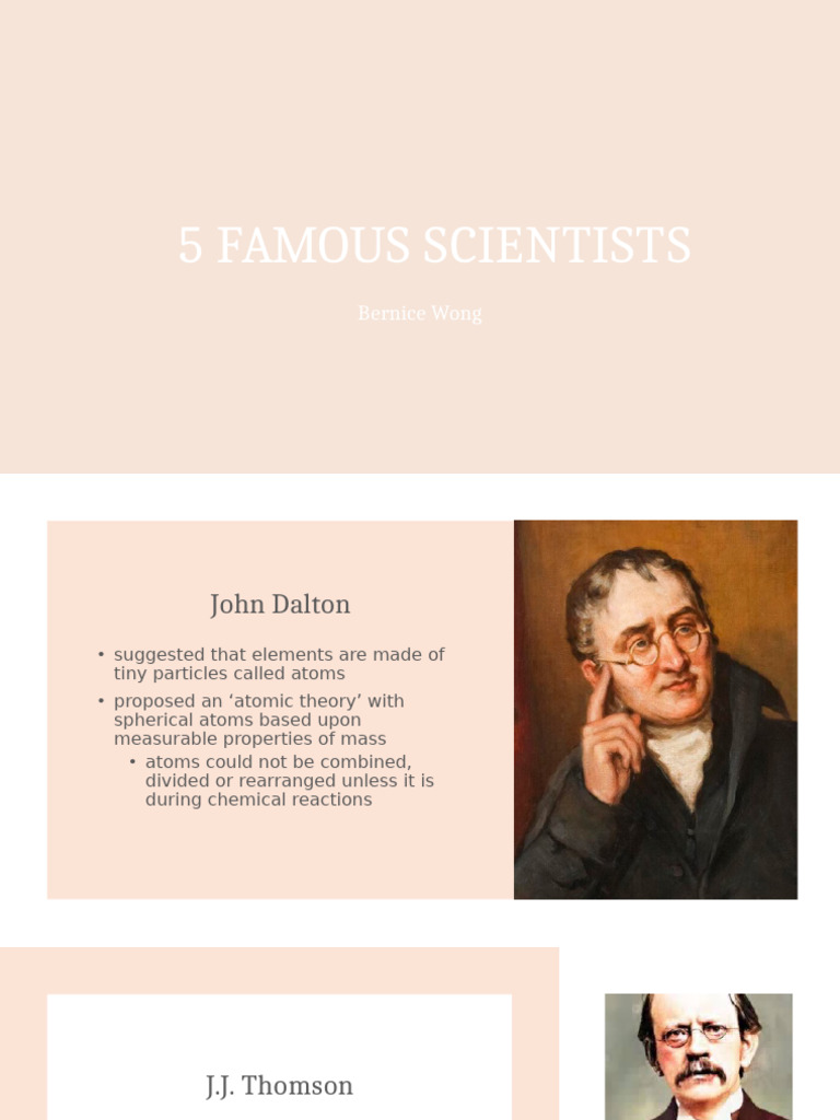 Key Contributions of 5 Famous Scientists | PDF