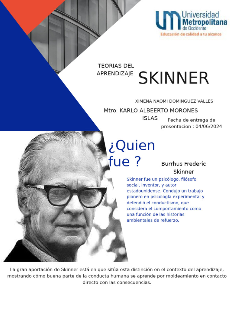 Skinner y el Aprendizaje Conductual | PDF