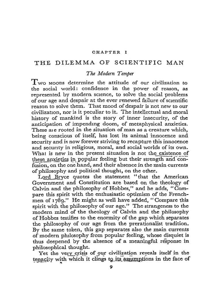 Scientific Man vs. Power Politics | PDF | Rationalism | Reason