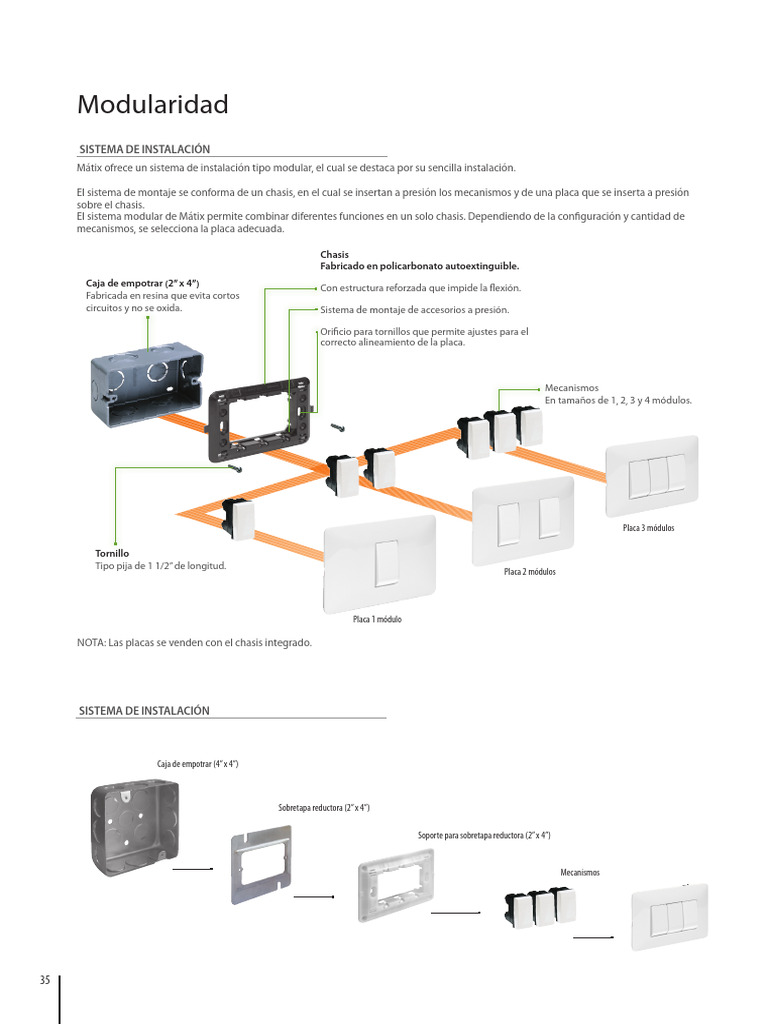Placas Matix 1,2, 3 y 4 Modulos | PDF | Tornillo | Tecnología de vehículos