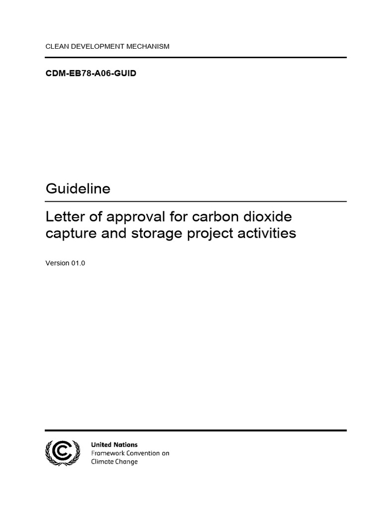 CDM Guidelines for CCS Project Approval | PDF | Clean Development ...