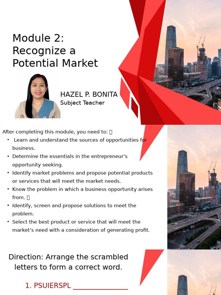 Module 2 Potential Market | PDF
