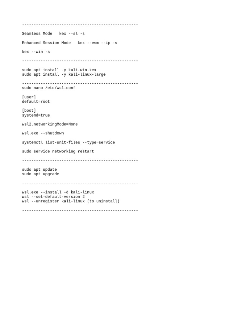 Kali WSL | PDF