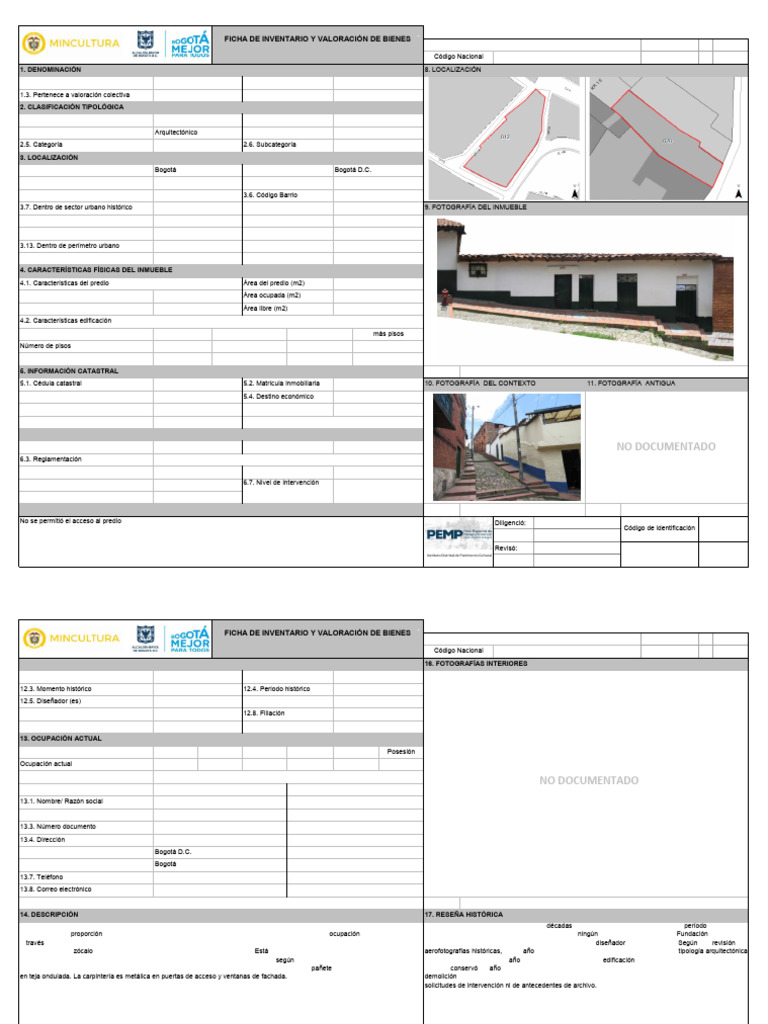 Ficha de Inventario | PDF | Techo | edificio