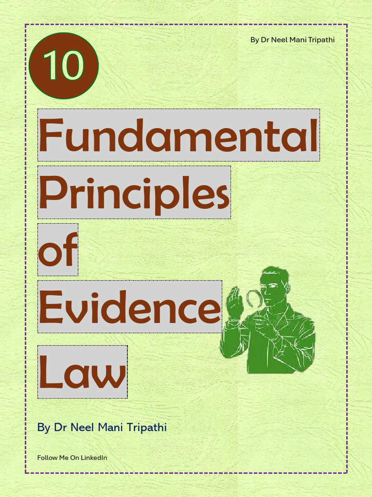 Fundamental Principles of Evidence Law | PDF | Burden Of Proof (Law ...