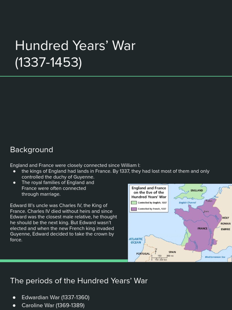 Overview of the Hundred Years' War | PDF | Henry V Of England | Joan Of Arc