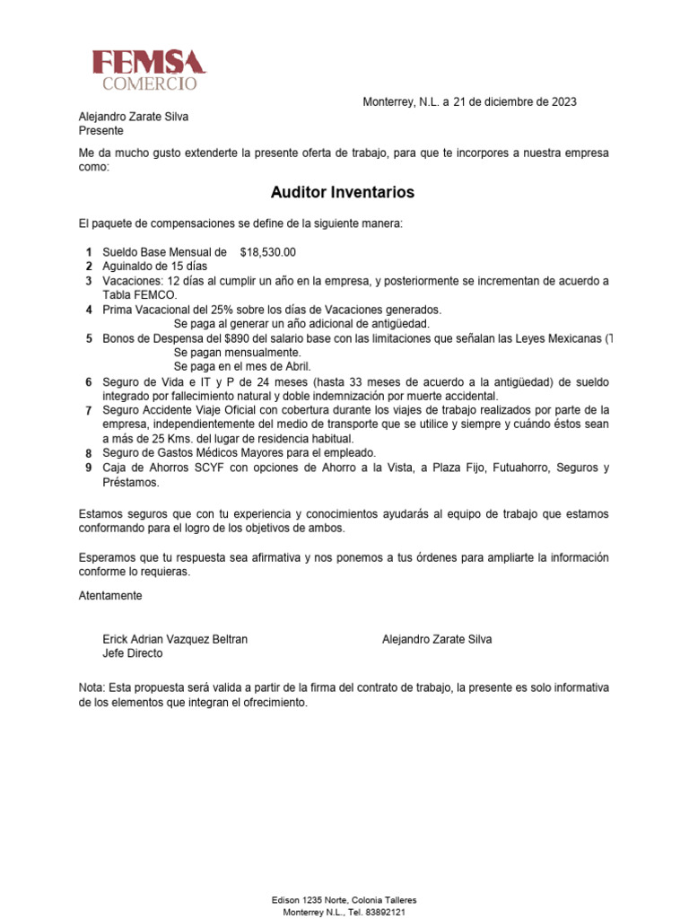 Propuesta Femsa | PDF