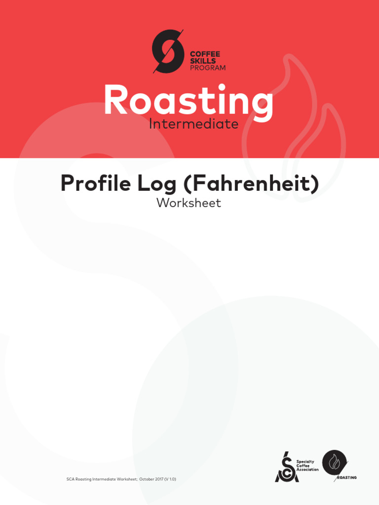 SCA - ROASTING - Intermediate - ProfileLog-US Letter | PDF