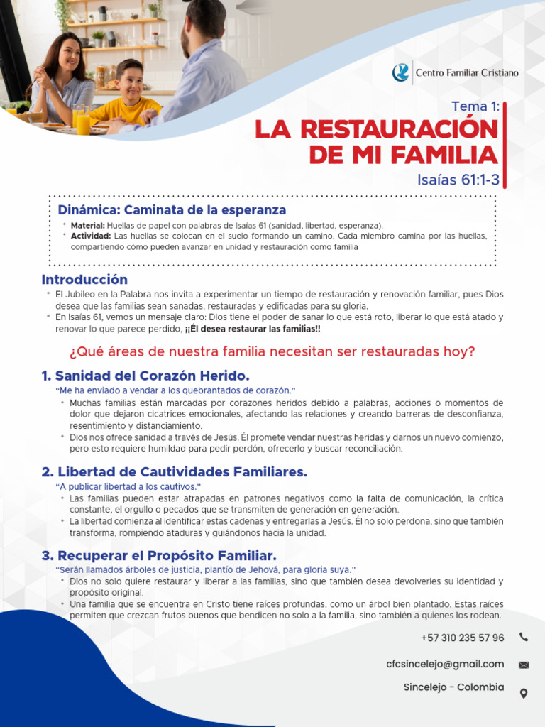 Tema 1 - La Restauración de Mi Familia | PDF | Creencia religiosa y ...