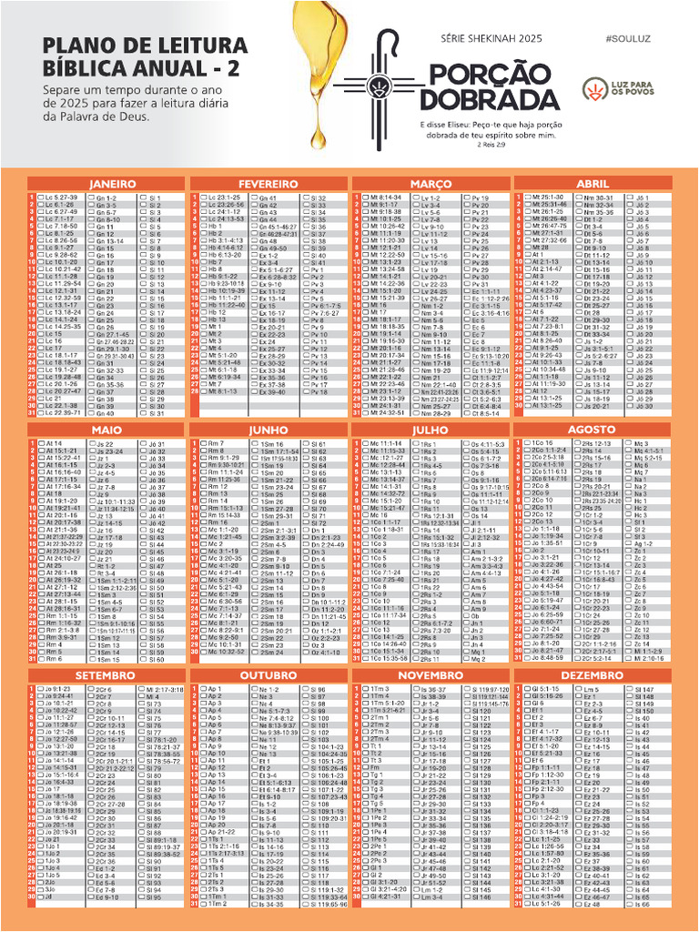 Plano de Leitura Biblica Anual 2 | PDF