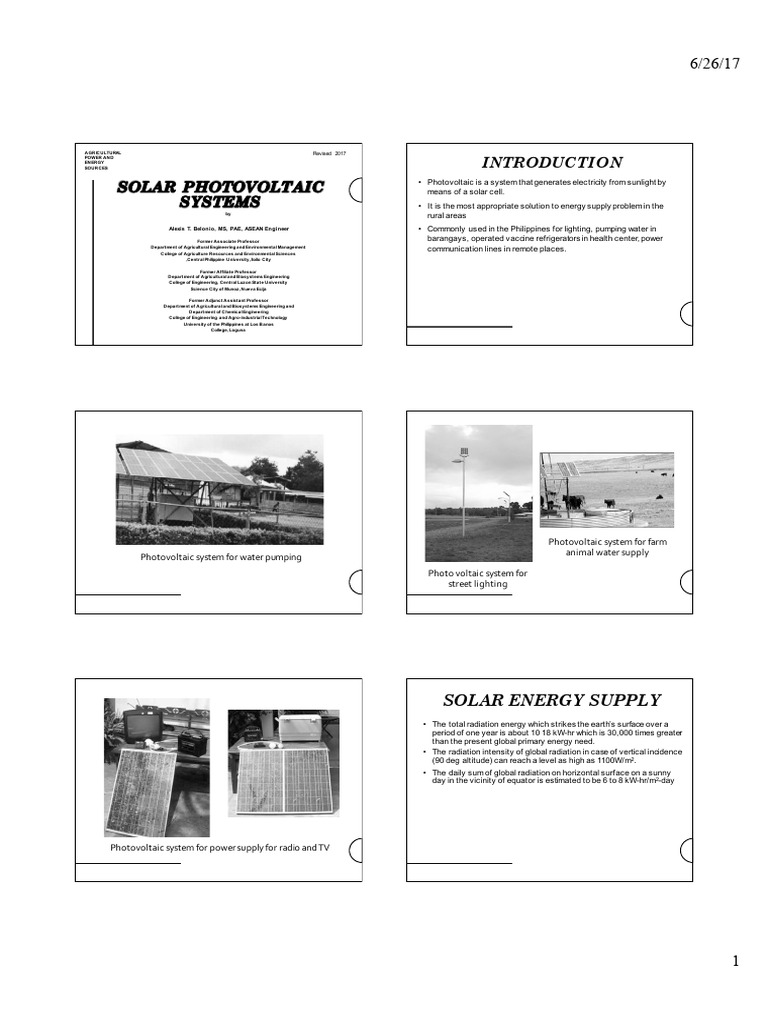 APEs Chap14 Solar Photovoltaic | PDF | Solar Cell | Solar Panel