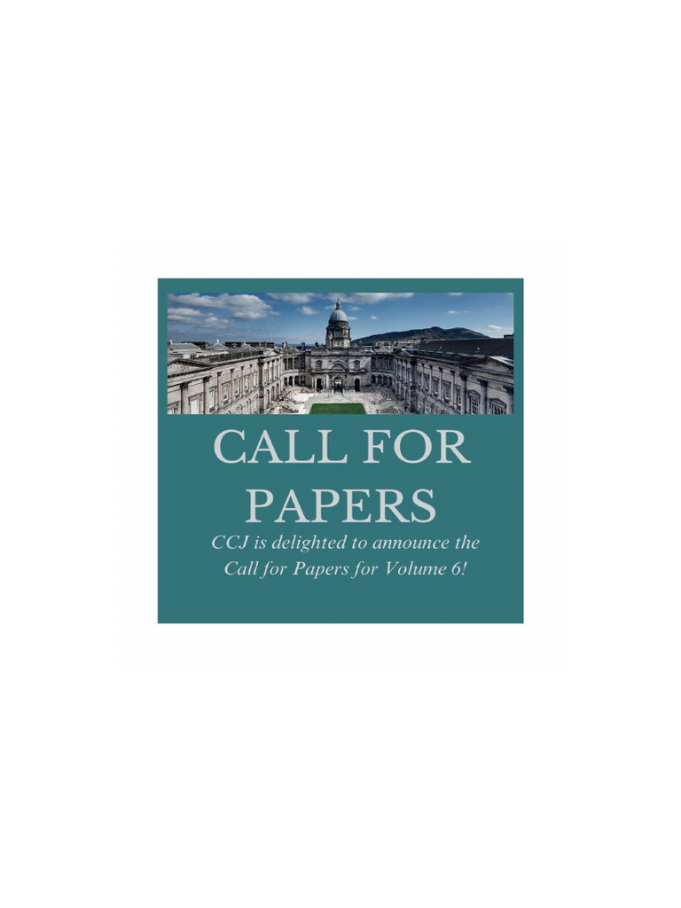 CCJ Vol 6 Call For Papers | PDF