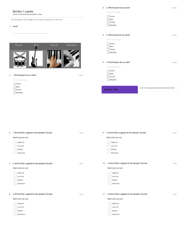 Pop Music Aural Skills PREtest - Google Forms | PDF | Music Industry ...