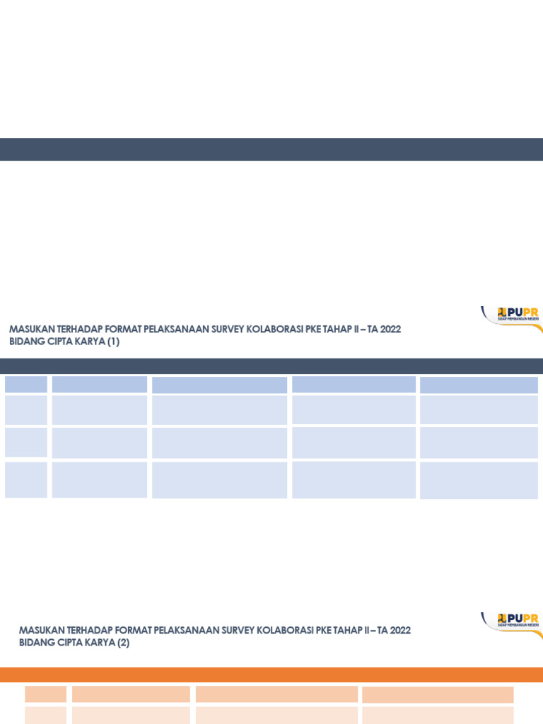 Kriteria Cipta Karya Terhadap Survey PKE Tahap II | PDF