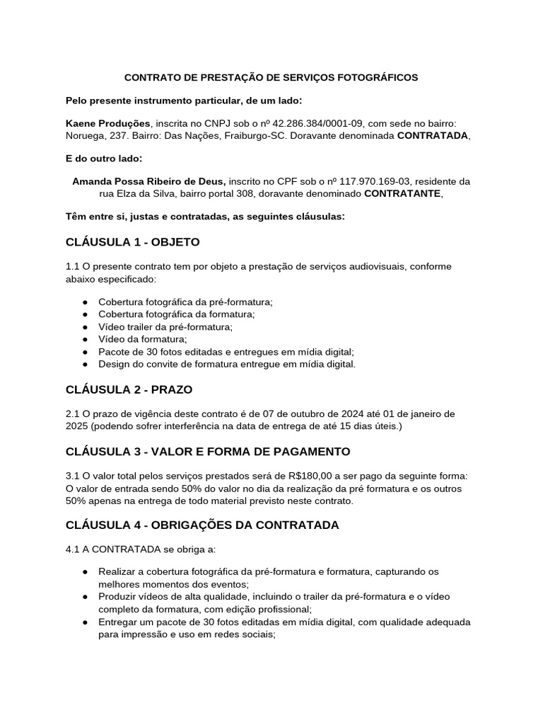 Cópia De Contrato Kaene Pdf
