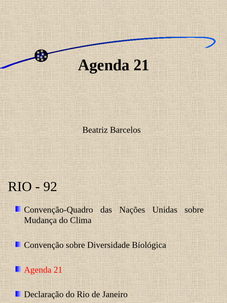 Aula - Conferências Agenda 21 | PDF | Sustentabilidade ...