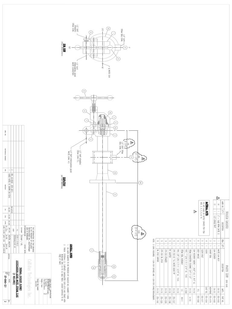 Hydrocarbon Liquid Waste Residue Gun (Assembly Drawing) 1-1 | PDF