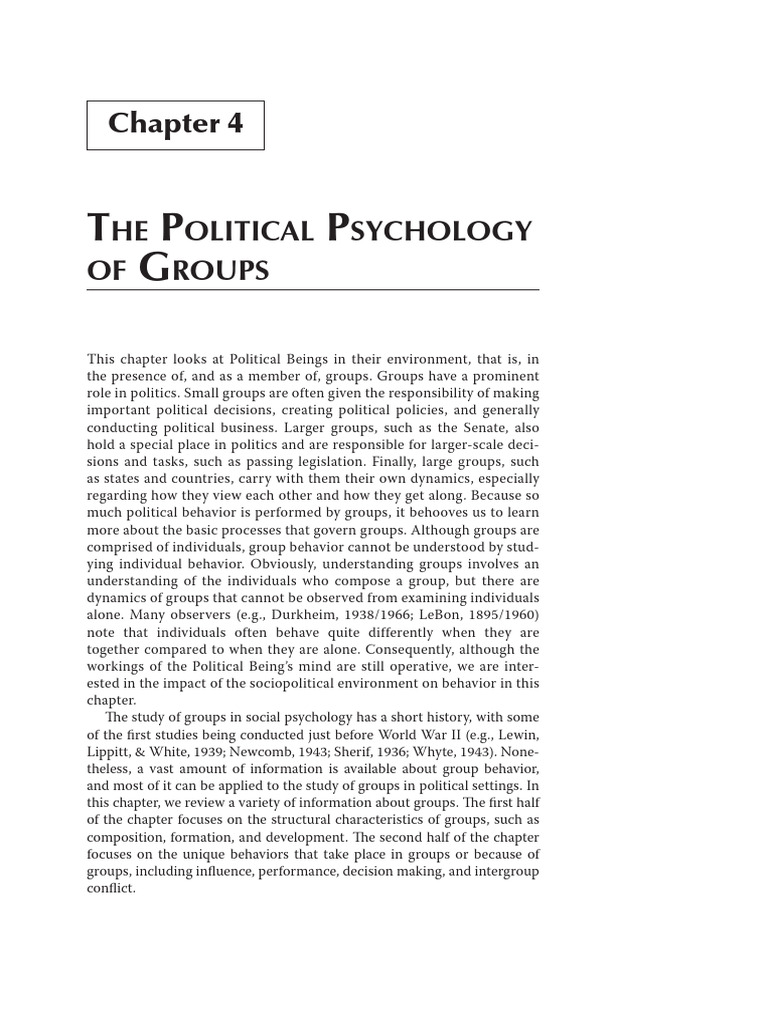 Introduction To Political Psychology | PDF | Conformity | Social Psychology