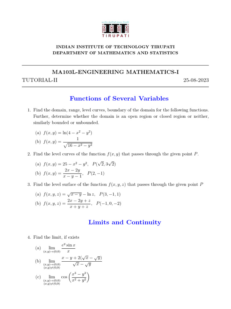 PBS-2 | PDF | Mathematical Analysis | Mathematics