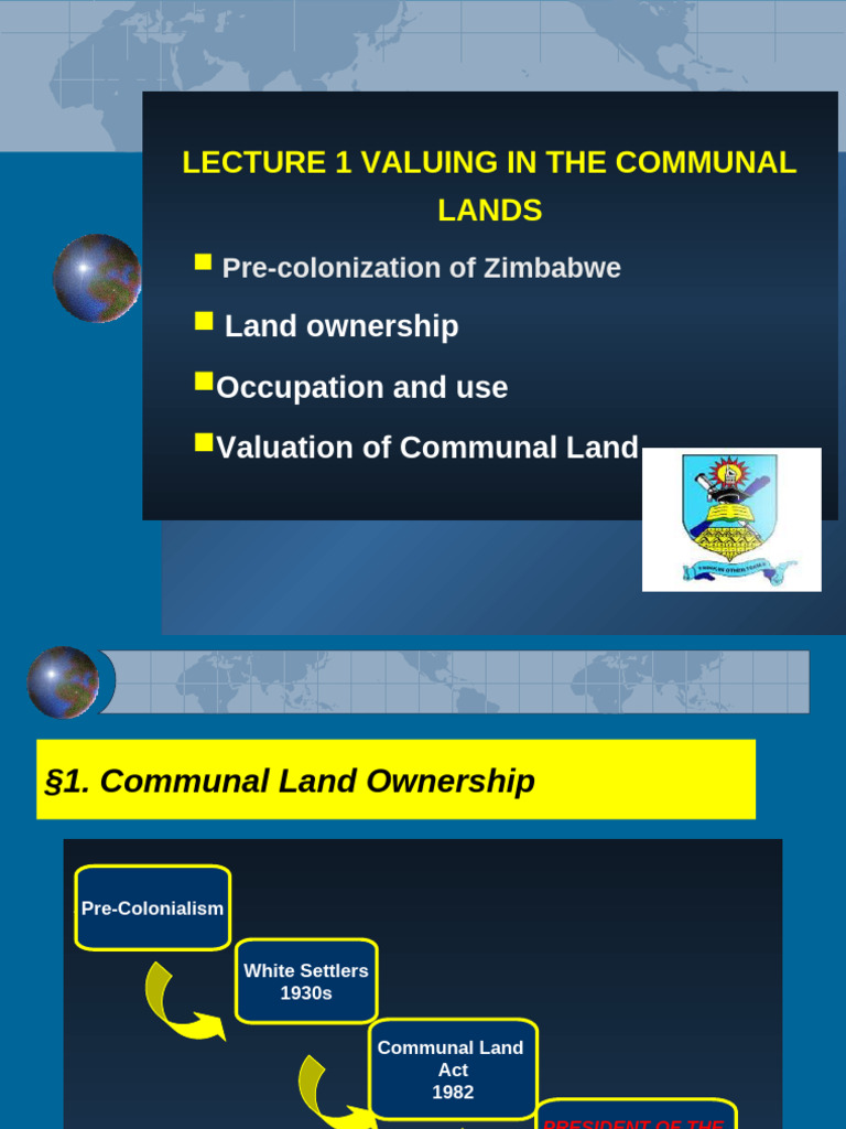 Lecture 1 Valuing in Communal Lands | PDF | Property | Justice