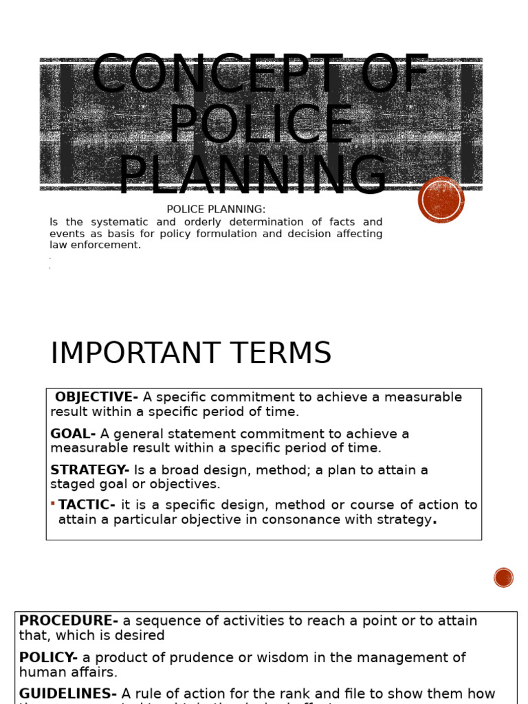 Conceptof Police Planning | PDF | Policy | Goal