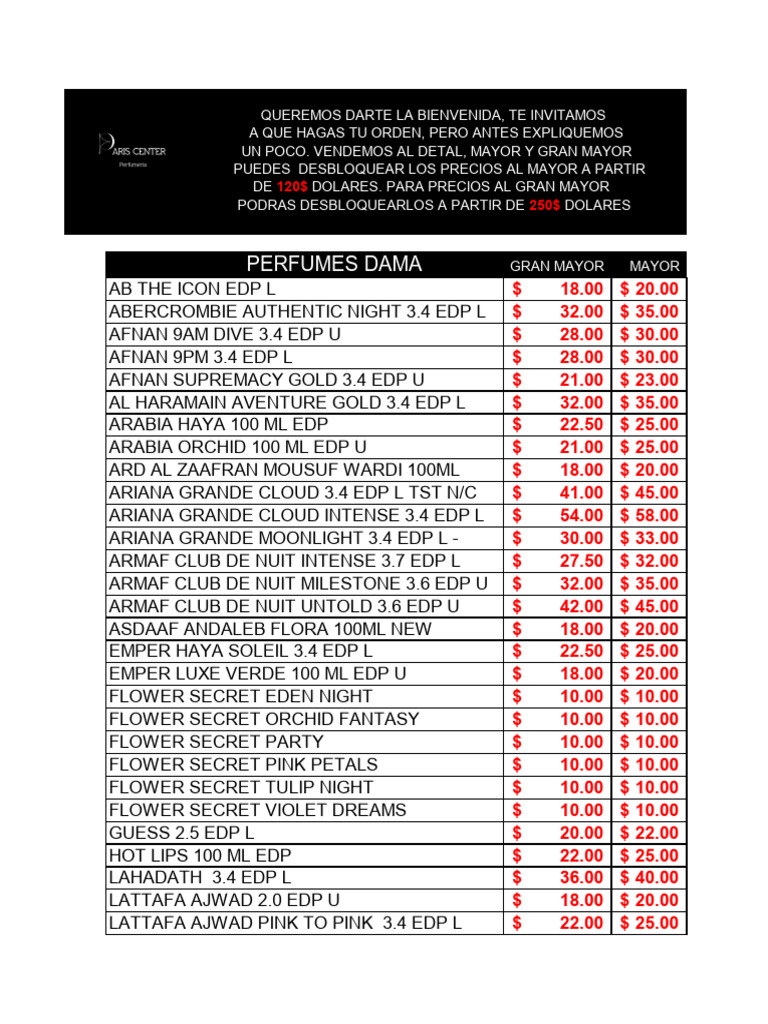 Mayoreo Julio Paris Center | PDF