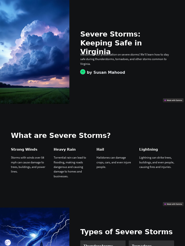 Severe Storms Keeping Safe in Virginia | PDF | Thunderstorm | Storms